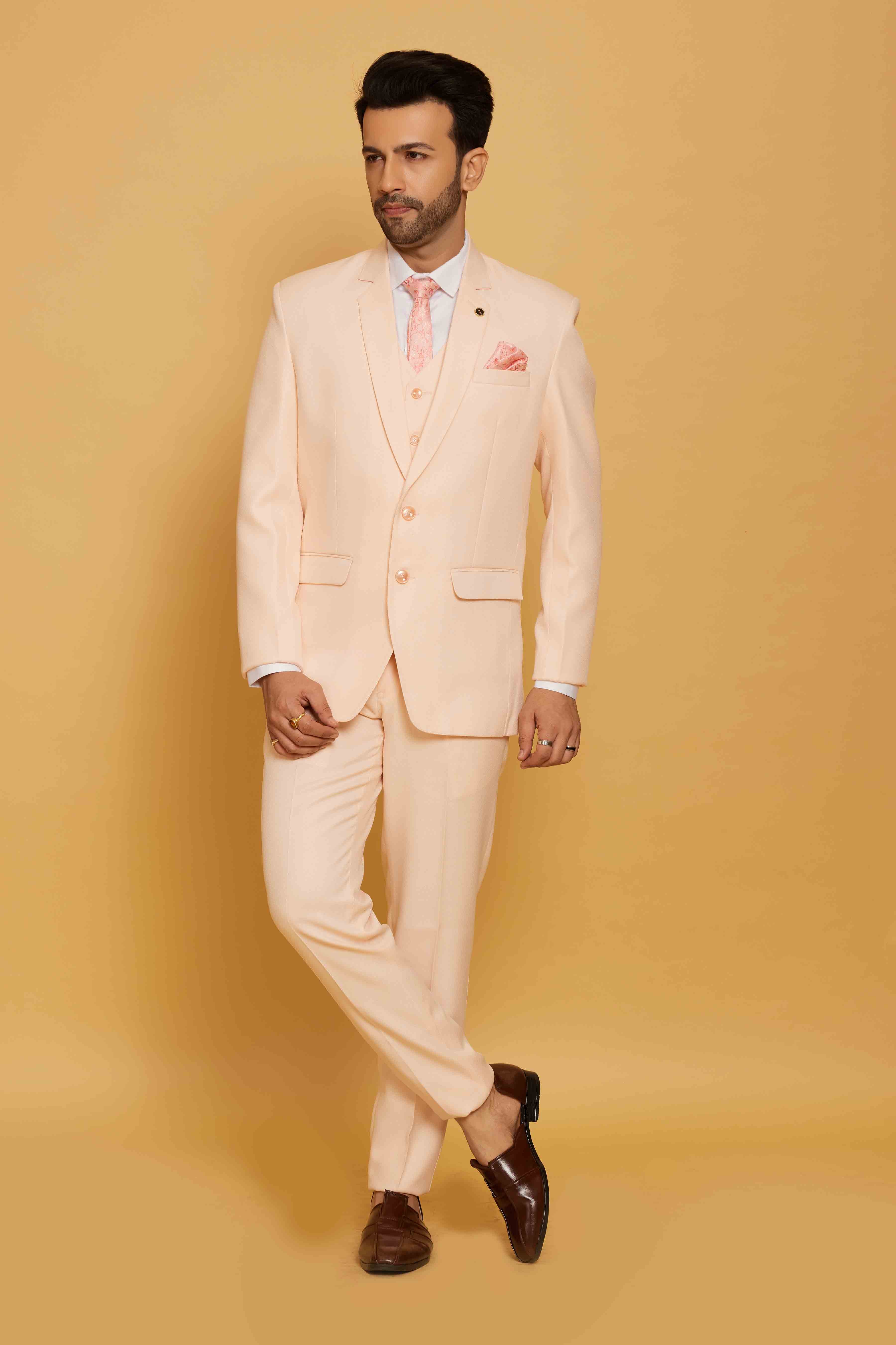 Uncommon Peach Blazer Set – Karveer Creation